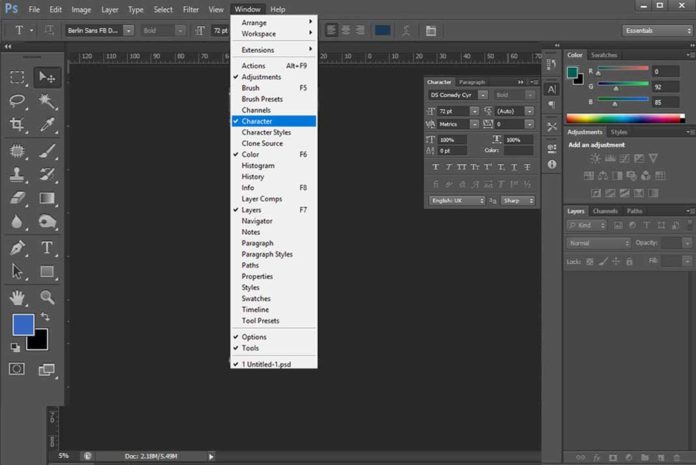 Character Panel photoshop tooltutorial ToolTutorial